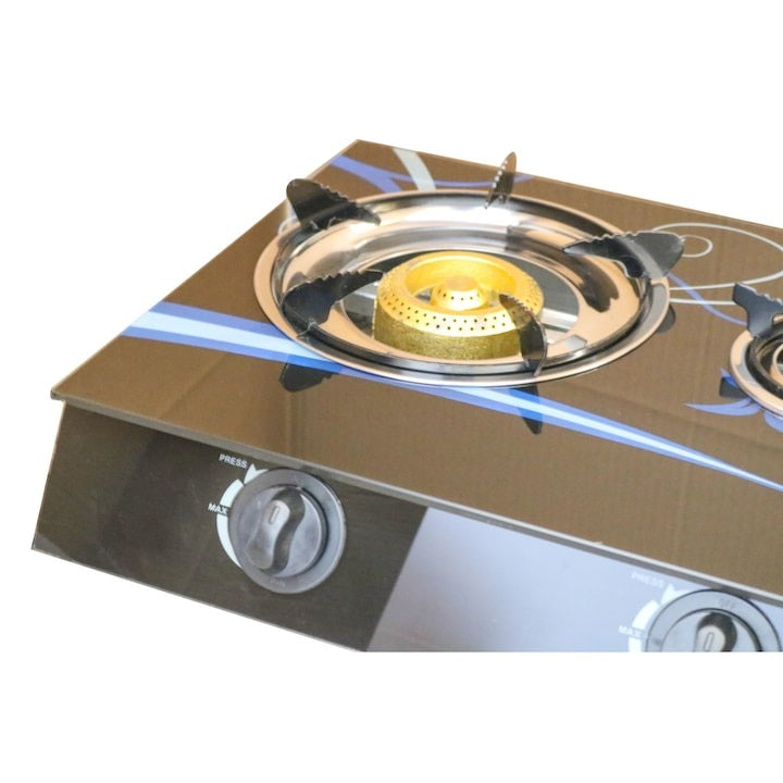 Aragaz cu Plită din Sticlă Securizată 3 Ochuri – Aprindere Quartz, GPL ...