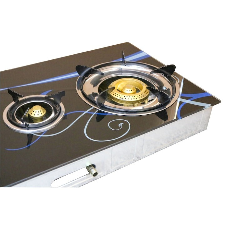 Aragaz cu Plită din Sticlă Securizată 3 Ochuri – Aprindere Quartz, GPL ...