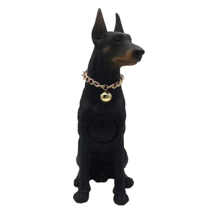 Boxă portabilă wireless tip Doberman – Bluetooth, microfon, 10W Alb ...